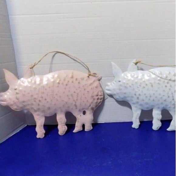 Cow Pig Wall Hanging | Accents | New Metal Pig Wall Hangings Art Plaque ...
